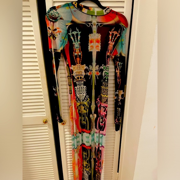 SKIMS | Dresses | Skims Limited Edition Nwt Sheer Print Maxi Dress S ...